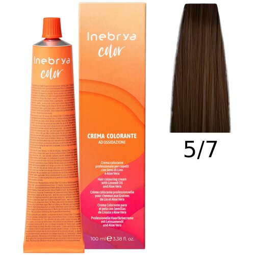 Крем-краска Inebrya Color Professional 5/7 Светлый шатен Коричневый 100 мл