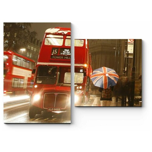 Модульная картина Прогулка по вечернему Лондону 60x45