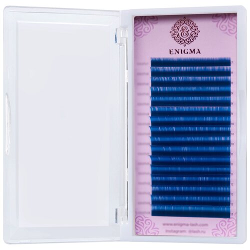 ENIGMA Ресницы для наращивания Синие микс 0,10/L/6-13 mm (16 линий)/ Ресницы для наращивания Синие Энигма