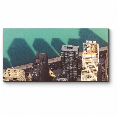 Модульная картина Пролетая над Чикаго 80x40