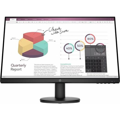 Монитор HP 23.8" P24v, черный