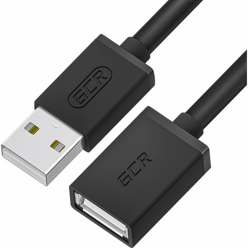 GCR Удлинитель 0.75m USB AM/AF, черный, GCR-UEC6M-BB2S-0.75m Greenconnect GCR-UEC6M-BB2S-0.75m
