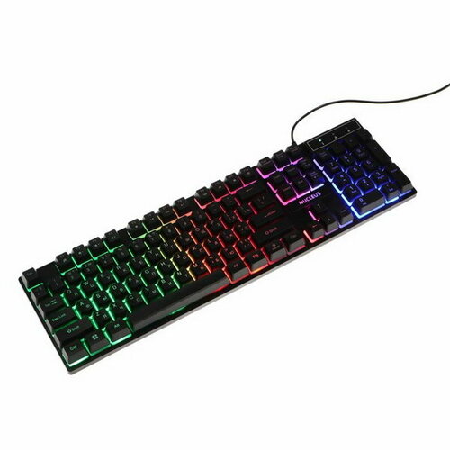 Клавиатура RUSH Nucleus, игровая, проводная, мембранная, 104+12 клавиш, USB, чёрная