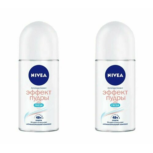 Дезодорант, Nivea, Fresh, эффект пудры, 50 мл, 2 шт