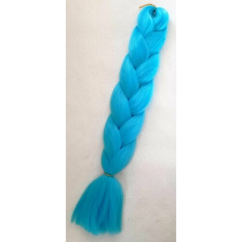 Канекалон-коса однотонная, цвет голубой A31, 60см, 100гр, 1 шт