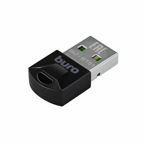 Адаптер Buro USB Bluetooth 5.1+EDR class 1.5 20м черный