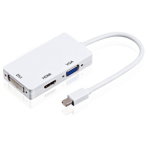 Адаптер-переходник MyPads DisplayPort - VGA/ HDMI/ DVI для подключение к ноутбуку телевизору и проектору 1080p в HD качестве