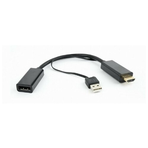 Cablexpert Конвертер HDMI-DisplayPort HD19M+USBxHD20F, черный (DSC-HDMI-DP)