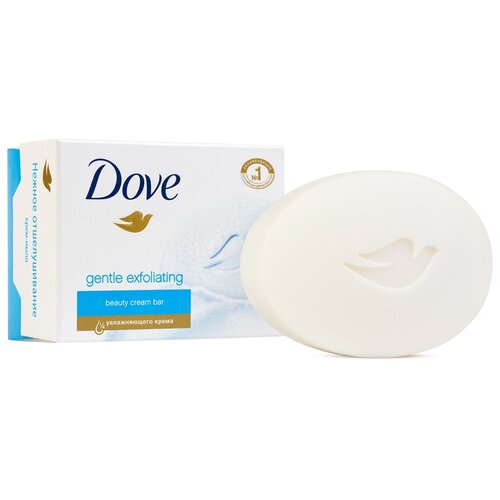 Dove Крем-мыло кусковое бессульфатное Нежное отшелушивание, 48 уп., 100 мл, 100 г
