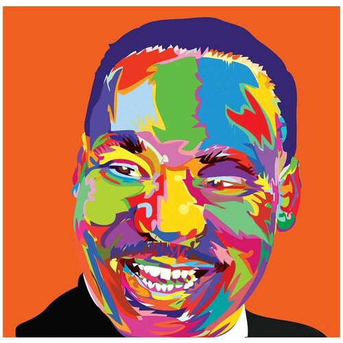 Постер на холсте Мартин Лютер Кинг №2 31см. x 30см.