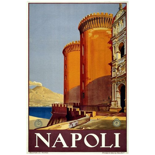 Постер / Плакат / Картина Афиша - Италия, Неаполь 40х50 см в подарочном тубусе