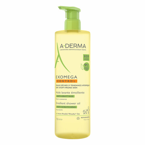 A-Derma EXOMEGA CONTROL Смягчающее масло для душа, 750 мл