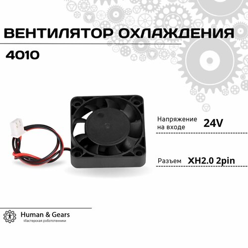 Вентилятор охлаждения 4010 24V, кулер для компьютера, cooler для 3D принтера, 40х40х10 мм