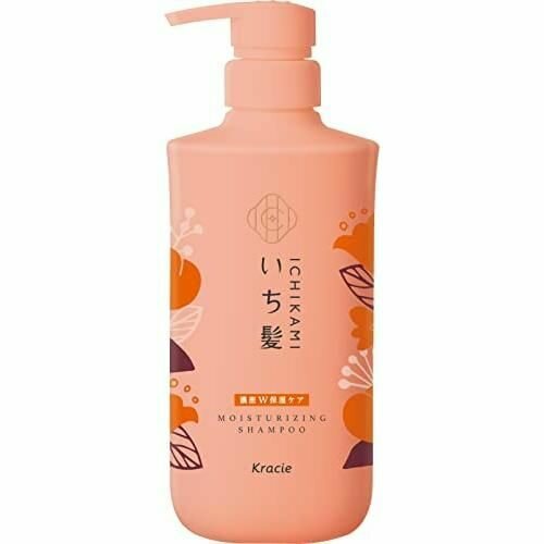 KRACIE Шампунь для интенсивного увлажнения Ichikami Double Moisturizing Care Shampoo для поврежденных волос, 480мл.