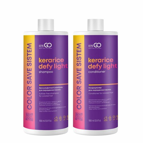 Dctr.GO Профессиональный набор шампунь без сульфатный и кондиционер для окрашенных волос 1000 мл +1000 мл Doctor Go