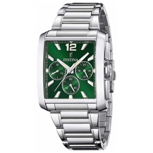 Наручные часы FESTINA, серебряный, зеленый