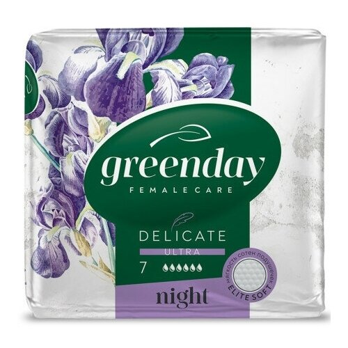 Прокладки гигиенические Green Day Delicate Ultra Night Dry 7 шт