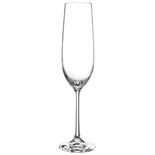 Набор бокалов Bohemia Crystal Виола для шампанского, 190 мл, 6 шт., прозрачный