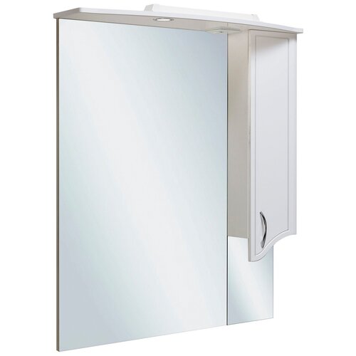 Зеркало шкаф для ванной / с подсветкой / Runo / Севилья 85 /правый / полка для ванной
