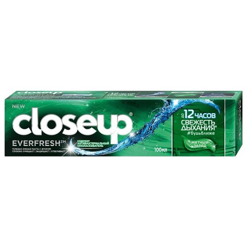 Зубная паста CloseUp Everfresh мятный заряд, 100 мл, 152 г