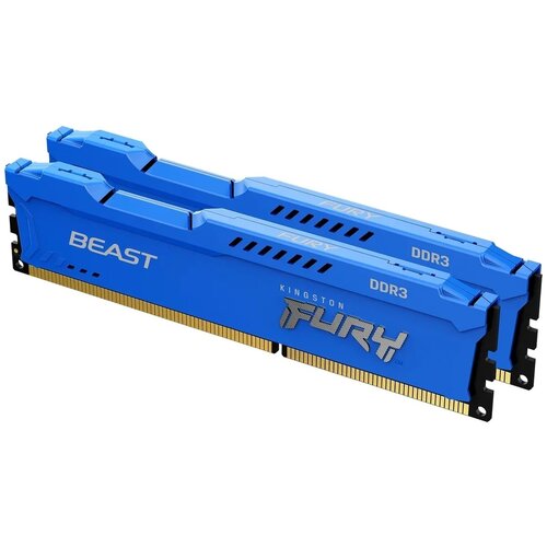 Оперативная память Kingston Fury Beast Blue DDR3 1600 МГц 2x8 ГБ (KF316C10BK2/16)