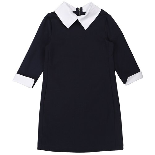 Школьное платье Sherysheff, комплект, размер 164 плюс, синий