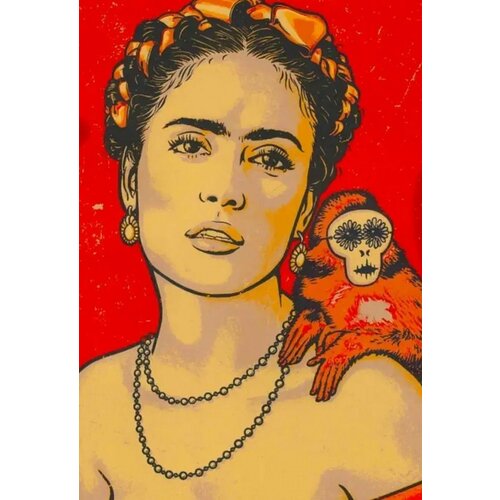 Плакат, постер Фрида Кало художница. Frida Kahlo на холсте, размер 60х84см