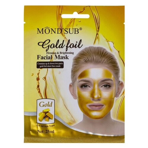 Маска для лица Mond'Sub Gold Foil Firming & Brightening Facial Mask 25 мл