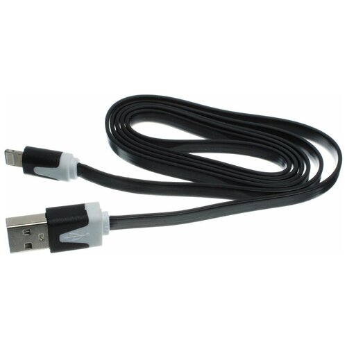 Шнур USB дата-кабель совместимый с iPhone 5 1м плоский