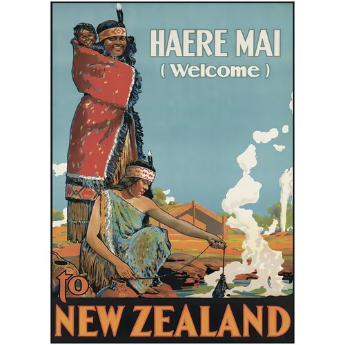Постер / Плакат / Картина Новая Зеландия 40х50 см в раме