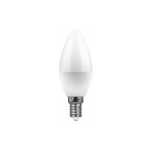 Светодиодная LED лампа Feron свеча C37 E14 7W(580lm) 4000K 4K матовая 100x37, LB-97 25476 (упаковка 18 штук)