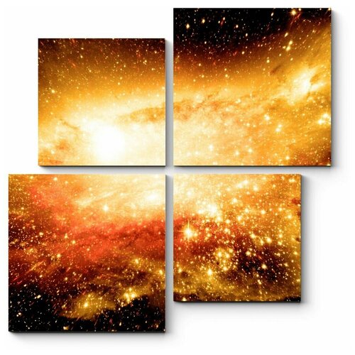 Модульная картина Звезды, планеты и галактики в свободном пространстве 160x160