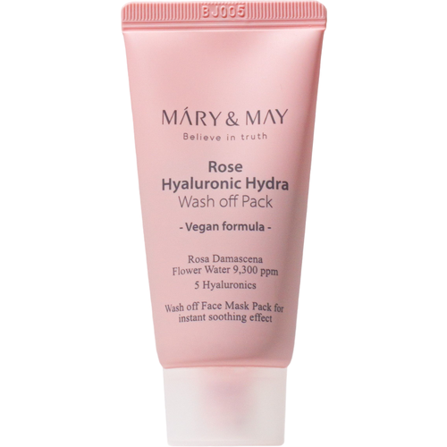 Маска для лица глиняная | Mary&May Rose Hyaluronic Hydra Glow Wash Off Pack 30g