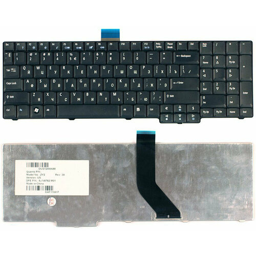 Клавиатура для Acer Aspire 6930 Черная, длинный шлейф