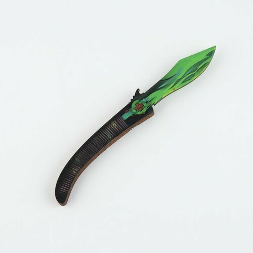 SUI Сувенир деревянный нож наваха "Кристалл зеленый", 22 см