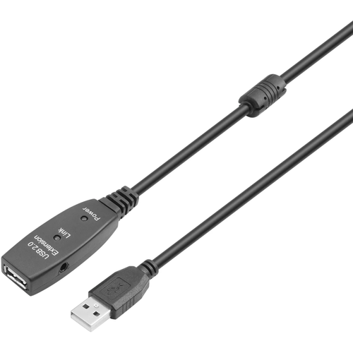 Кабель удлинительный USB A (M) - USB A (F), 50м, iOpen (ACU823B-50M)