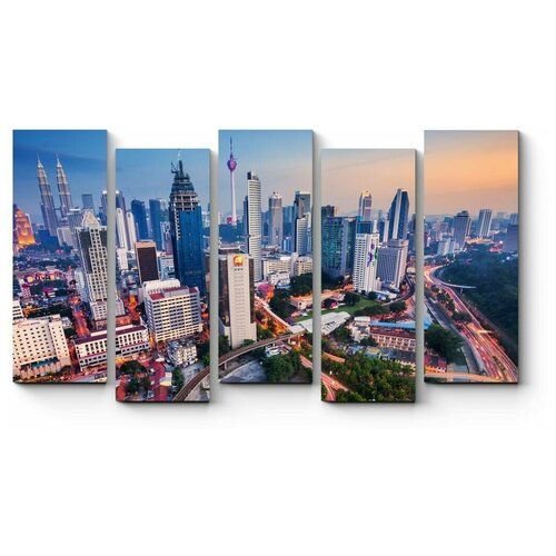 Модульная картина Сплетение дорог у Куала-Лумпур160x92