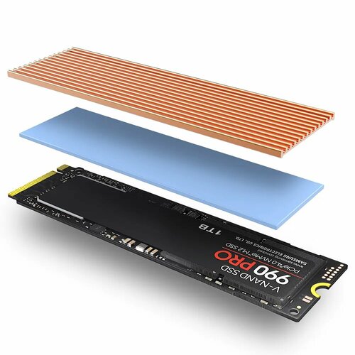 Радиатор для жесткого диска NVME, PCIe, M2 - охлаждение SSD