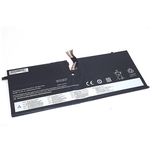 Аккумуляторная батарея для ноутбука Lenovo ThinkPad X1 (45N1070-4S1P) 14.8V 3200mAh OEM черная