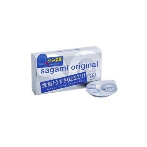 Ультратонкие презервативы Sagami Original 0.02 Quick - 6 шт./прозрачный