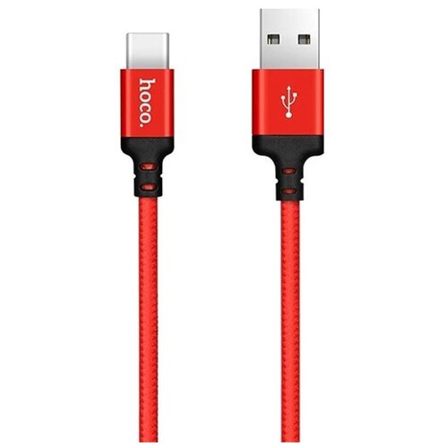 Кабель USB HOCO X14 Times speed, USB - Type-C, 2А, 1 м, красный+черный