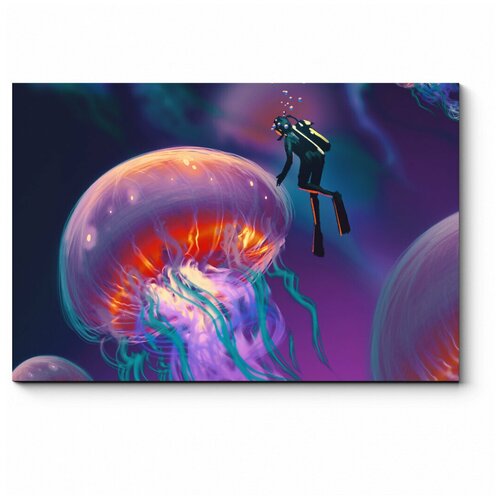 Модульная картина Мир медуз 130x87