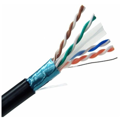 Кабель витая пара U/UTP кат.5E 4х2х24AWG solid PE Outdoor UUTP4-C5E-S24-OUT-PE-BK-500 черн. (м) Hyperline 49118