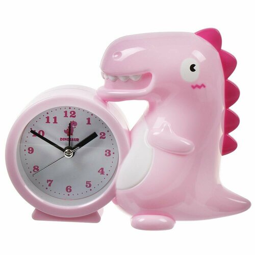 Часы-будильник настольные, 15см динозавр в ассорт, пластик, Y6-6067