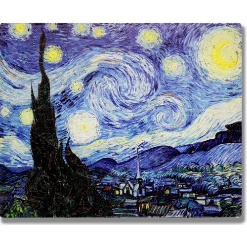 Картина/Ван Гог "Звёздная ночь"/Фреска на доске/60х50см