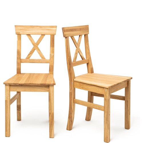 Комплект из 2х стульев Orlean из массива дуба светлое масло