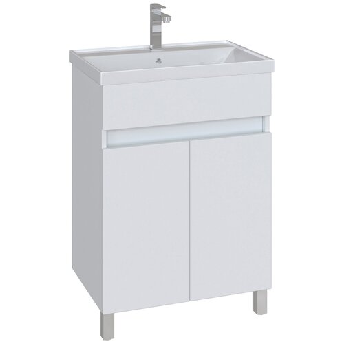Комплект мебели для ванной SANSTAR Квадро, ширина тумбы: 56 см, белый