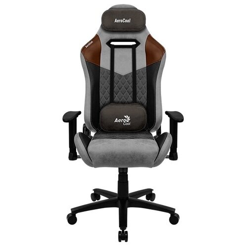 Компьютерное кресло AeroCool Duke игровое, обивка: искусственная кожа/текстиль, цвет: tan grey