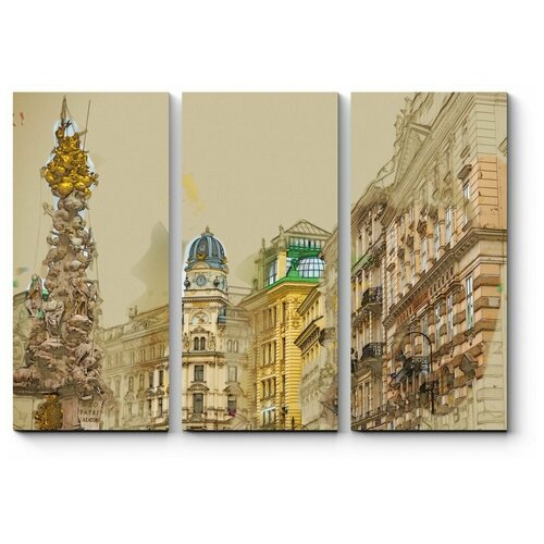 Модульная картина На старых улочках Вены 130x93