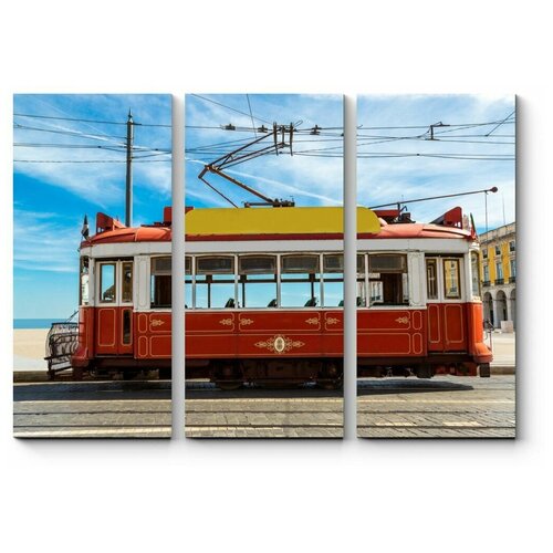 Модульная картина Старинный трамвай в центре Лиссабона120x86